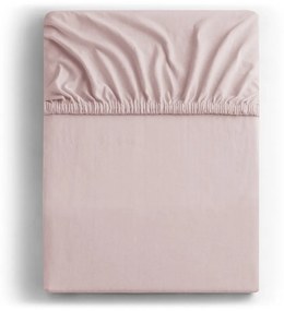 Světle fialové elastické džersejové prostěradlo DecoKing Amber Collection, 160/180 x 200 cm