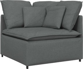 Modulární pohovka s polštáři textil tmavě šedá 3321238