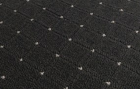 Condor Carpets, Kusový koberec Udinese antracit, 50x80, šedá, chodba / předsíň