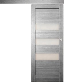 posuvné interiérové dveře na stěnu vasco doors SANTIAGO model 6 Průchozí rozměr: 70 x 197 cm, Orientace dveří: Levé dveře, Dekor: Dub Aljaška