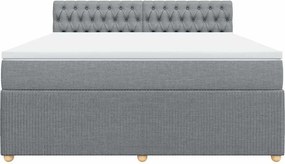 Box spring postel s matrací světle šedá 180 x 200 cm textil 3289842