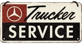 Postershop Závesná cedule: Mercedes-Benz Trucker Service - 20x10 cm