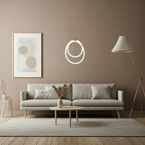 Toolight Designové LED osvětlení Circle-4 Double G021-CP zlaté
