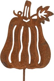 Rustikální rezavý zápich dýně Pumpkin Rust - 7*1*40 cm