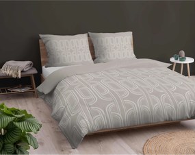 Detexpol Flanelové ložní prádlo 220x200 béžová geometrie 4941 B Flanel 2024