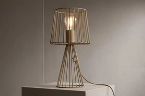 Drátěná stolní lampa Kaja LIVIA 42 cm 1xE27 béžová barva