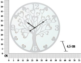 Bílé nástěnné hodiny Mauro Ferretti Tree, 55x4,5 cm