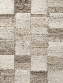 Krémový ručně tkaný vlněný koberec 80x150 cm Boho 1.0 Quadra – Vikosa