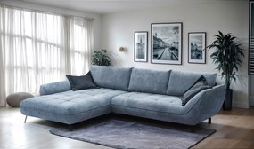 XXXLutz ROHOVÁ SEDAČKA, textil, modrá MID.YOU - Sedací soupravy - 000694007809