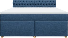 Box spring postel s matrací modrá 180x200 cm textil 3286772