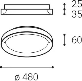 LED2 BELLA SLIM 48 černá / Stropní svítidlo / 38W / 2660lm / 3000/4000
