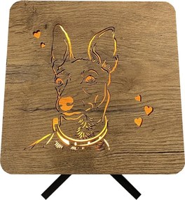 Li-Go "Faraonský pes" lampa 19x19 cm provedení povrchu: bříza