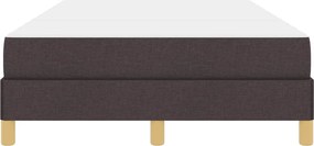 Postel s boxspringem s matrací Tmavě hnědá 120 x 200 cm textil 3398559