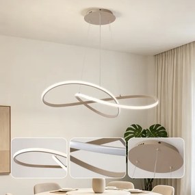 Brilagi - LED Stmívat. lustr na lanku INFINITY LED/80W/230V 80x80 cm béžová + DO