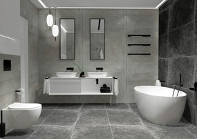 Deante Mokko příslušenství, nástěnný držák wc papíru, černá matná, ADM_N211
