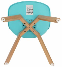 Jídelní židle BALI 2 new, plast a ekokůže mentolová, podnož buk