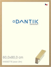DANTIK rámeček 60x80 | KASSETTE jasan (Plexi Čiré)
