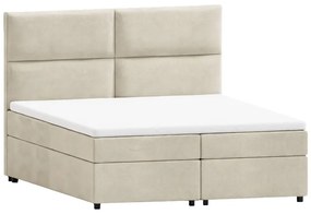 Béžová boxspring postel s úložným prostorem 140x200 cm Rico – Ropez