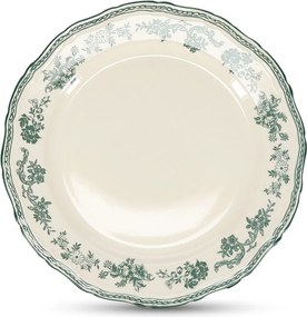 Zelený/slonovinový porcelánový talíř ø 27 cm Cyril – S|P Collection