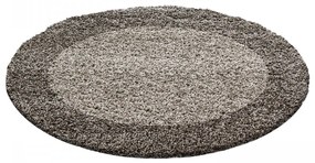Hans Home | Kusový koberec Life Shaggy 1503 taupe kruh - 160x160 (průměr) kruh