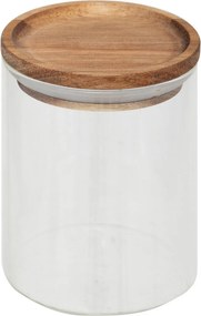 Sklenice na koření na dřevěné polici HARMONY, 9 x 180 ml