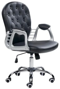 Kancelářská židle z eko kůže černá PRINCESS Beliani