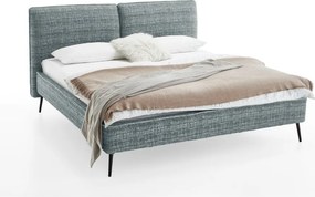 Modrá čalouněná dvoulůžková postel bez roštu 180x200 cm Infinity – Meise Möbel