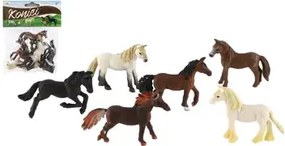 TEDDIES Koně / 6 ks / plast / 6-7 cm / od 3 let