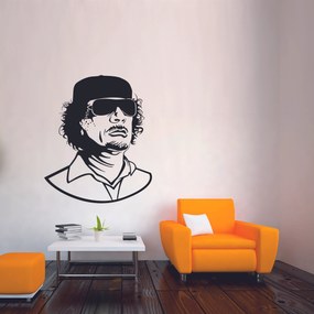 Samolepka na zeď - Muammar Kaddáfí (50x60 cm) - PopyDesign