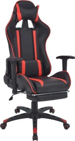 vidaXL Polohovací kancelářská herní židle s podnožkou [20169] Barva: Modrá