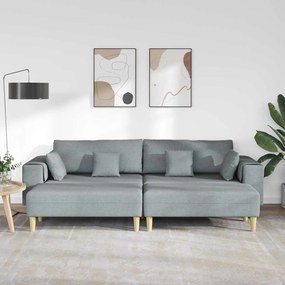Pohovka 3 ks Světle šedá textil 3335162