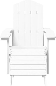 Zahradní křesla Adirondack 2 ks s podnožkami HDPE bílá 3095696