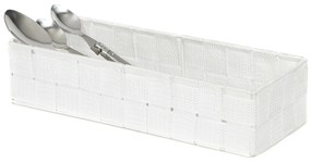 Úložný organizér do zásuvky Compactor TEX - košík L, 30 x 12 x 7 cm, bílý