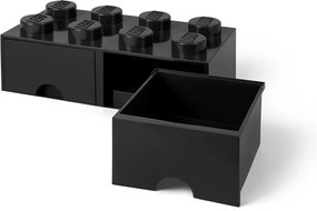 Úložný box lego úložný box 8 s šuplíky - černá