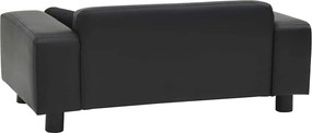 Pohovka pro psy černá 81 x 43 x 31 cm plyš a umělá kůže 170954