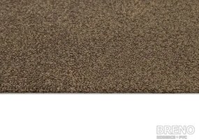 Breno Metrážový koberec GROOVE 855 tmavě hnědý, šíře 300 cm, Hnědá