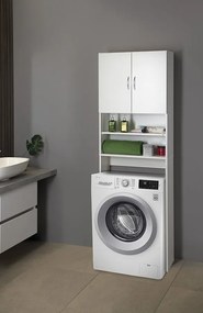 Aqualine, SIMPLEX ECO skříňka za pračku 63x25x190cm, bílá, SIME715
