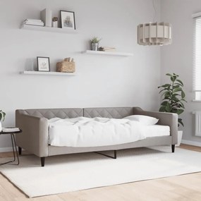 Válenda s matrací taupe 100 x 200 cm textil 3197416
