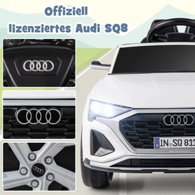 Costway Licencované elektrické vozidlo Audi SQ8 Dětské auto 12-V s – bílý