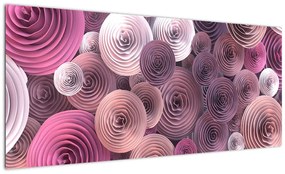 Barevné květy - obraz (100x40cm)