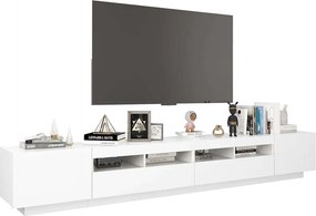 TV skříňka s LED osvětlením bílá 260 x 35 x 40 cm 3081915