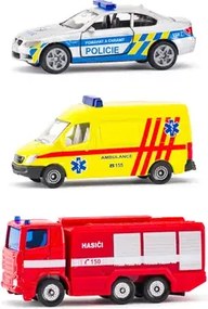 SIKU česká verze - set mix policie, hasiči, ambulance