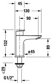 Duravit No.1 - Stojánková baterie bez odtokové soupravy, chrom N11080002010