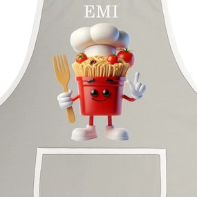 Kuchyňská zástěra Pasta EMI, šedá