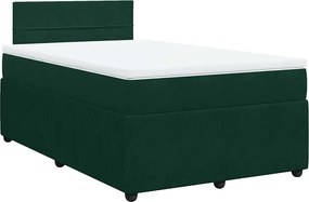 Box spring postel s matrací tmavě zelená 120x190 cm samet 3289989