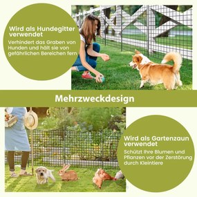 Costway Balení 5 kusů dekorativního kovového zahradního plotu 98 cm vysoký