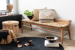 2ks přírodní koše s víky z hyacintových listů Maurice - Ø 52 *43 cm