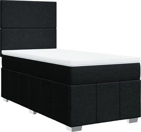 Box spring postel s matrací černá 100 x 200 cm textil 3291574