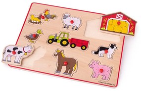 Bigjigs Toys Vkládací puzzle Farmářský statek