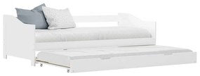 vidaXL Rám vysouvací postele/pohovky bílý borové dřevo 90 x 200 cm